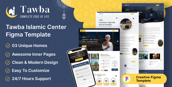 Tawba - Islamic Center Figma Template by themeholy | ThemeForest