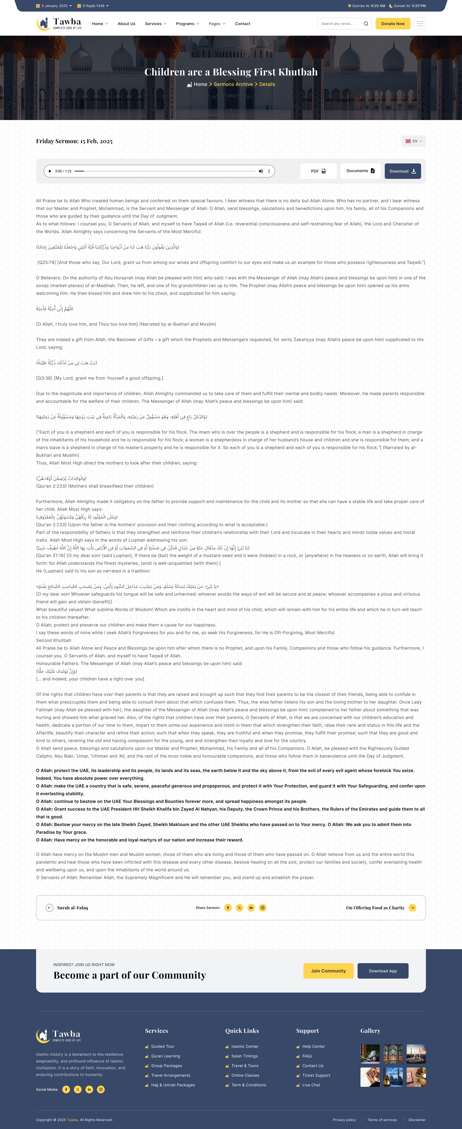 Tawba - Islamic Center Figma Template by themeholy | ThemeForest