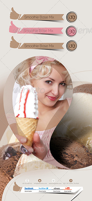 Ice cream Shop Rack Card Template, Print Templates | GraphicRiver