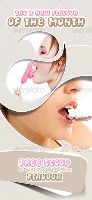 Ice cream Shop Rack Card Template, Print Templates | GraphicRiver