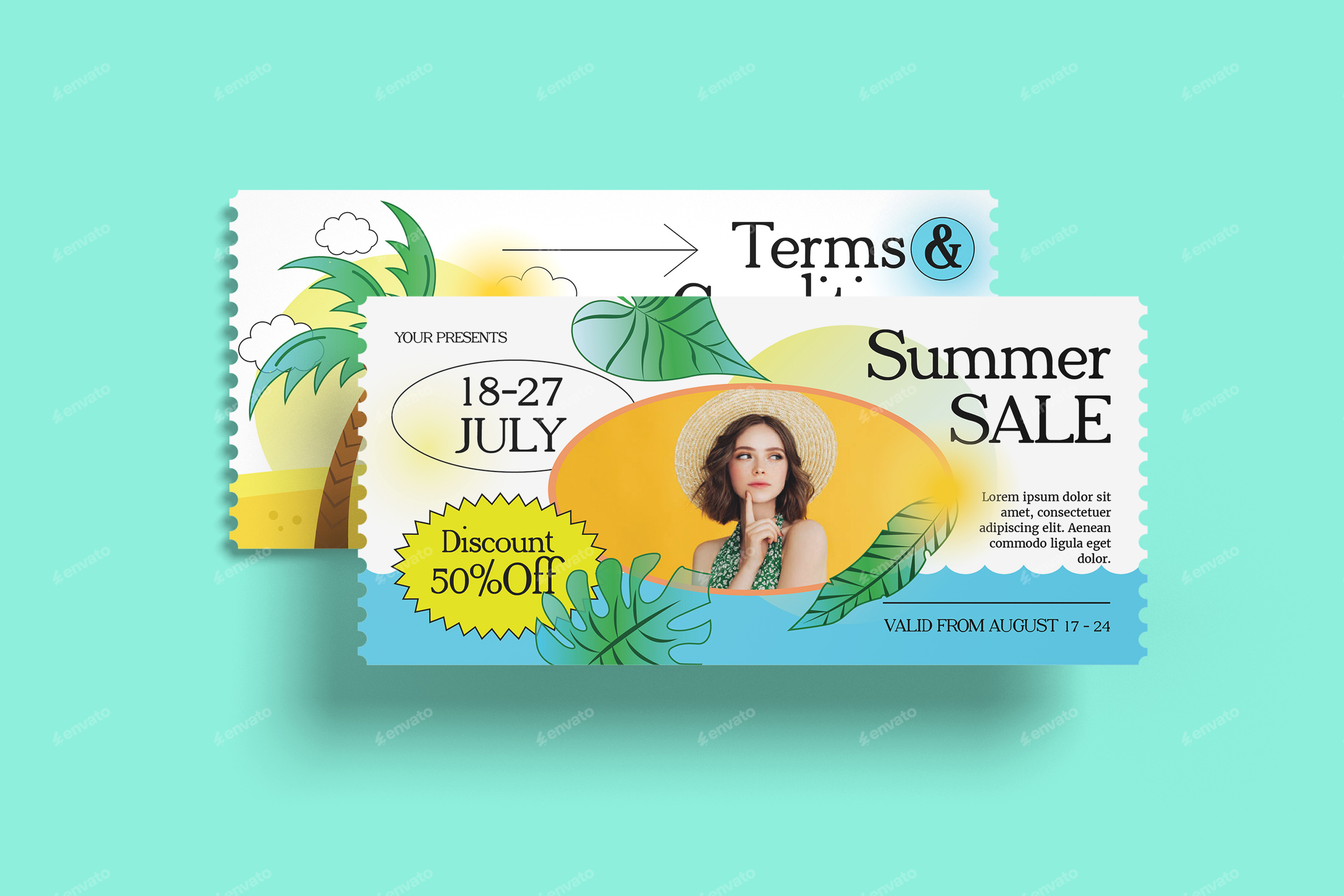 Summer Voucher, Print Templates | GraphicRiver