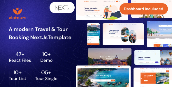 ViaTours - Travel & Tour Agency React NextJs Template by ib-themes