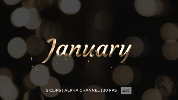 January Text Animation, Motion Graphics | VideoHive