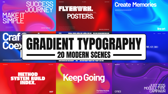 Gradient Typography, After Effects Project Files | VideoHive