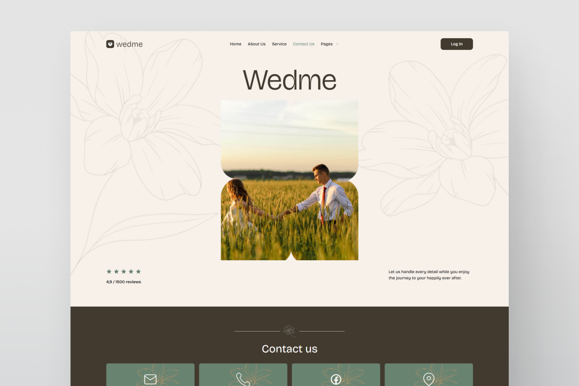 Wedme - Wedding Organizer Elementor Template Kit for Event Planning and Bridal Services by ...