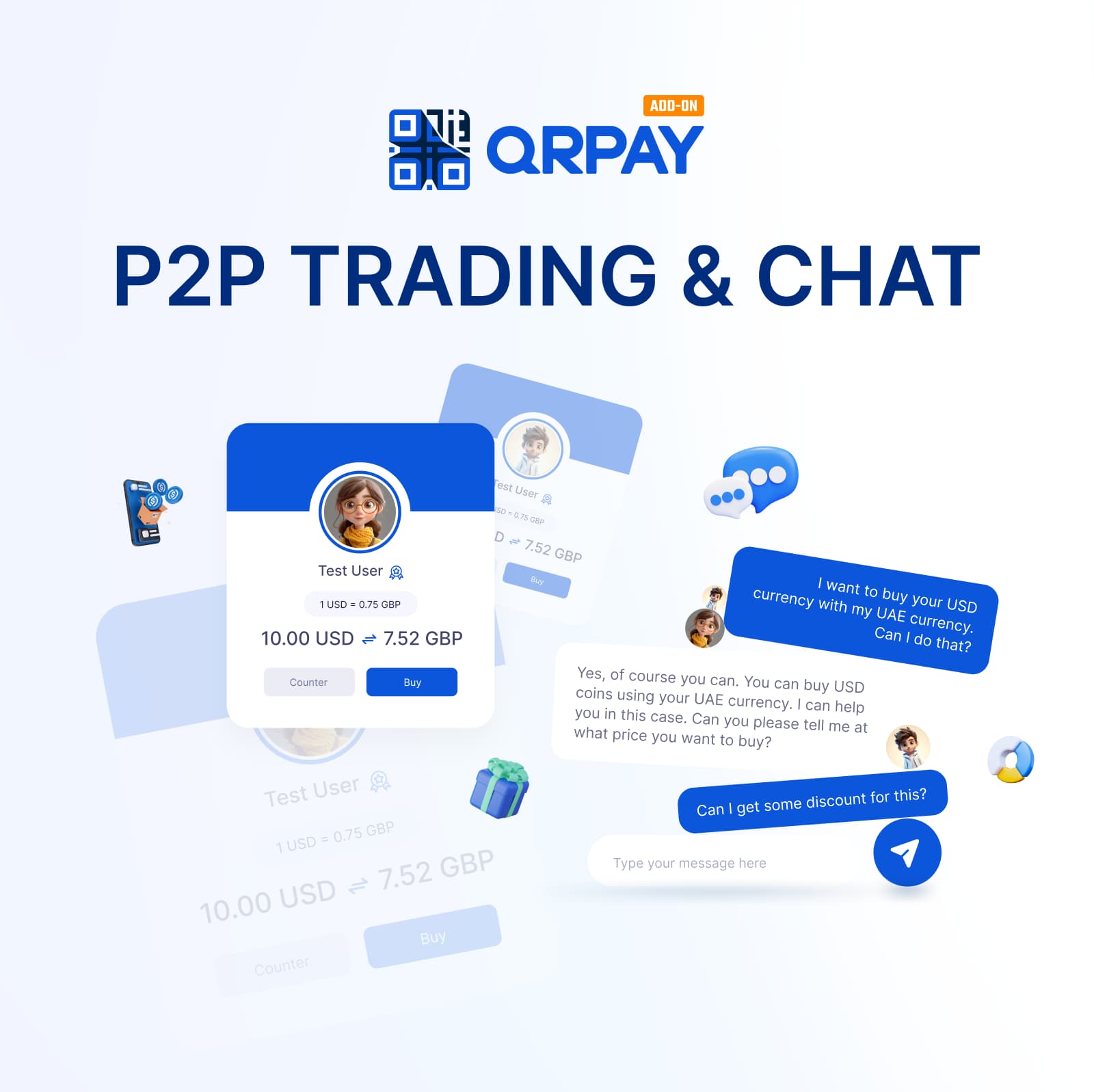 QRPay P2P Trading and Chat Add-on by AppDevsX | CodeCanyon
