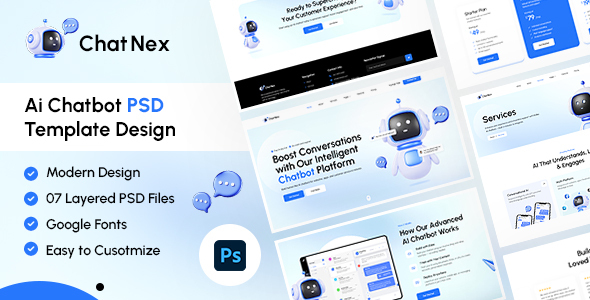ChatNex | AI Chatbot PSD Design by designingmedia | ThemeForest