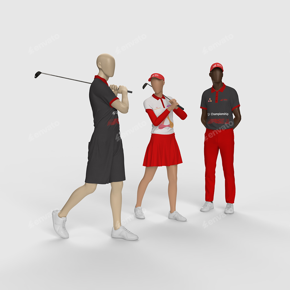 Golf Team Uniform Mock-Up, Graphics | GraphicRiver