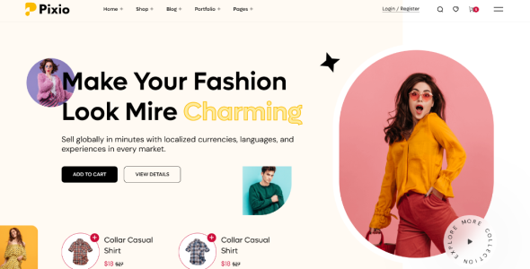 Pixio - Shop & eCommerce NextJs Template by DexignZone | ThemeForest