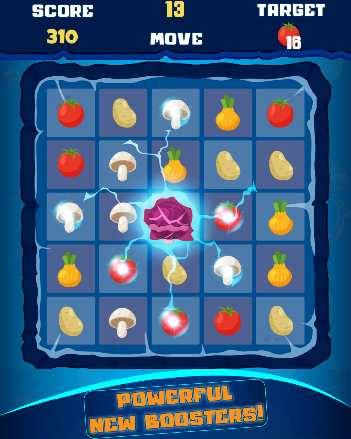 Vegetable Smash Match - Unity Game with Admob Ads by Nimboos_Apps | CodeCanyon