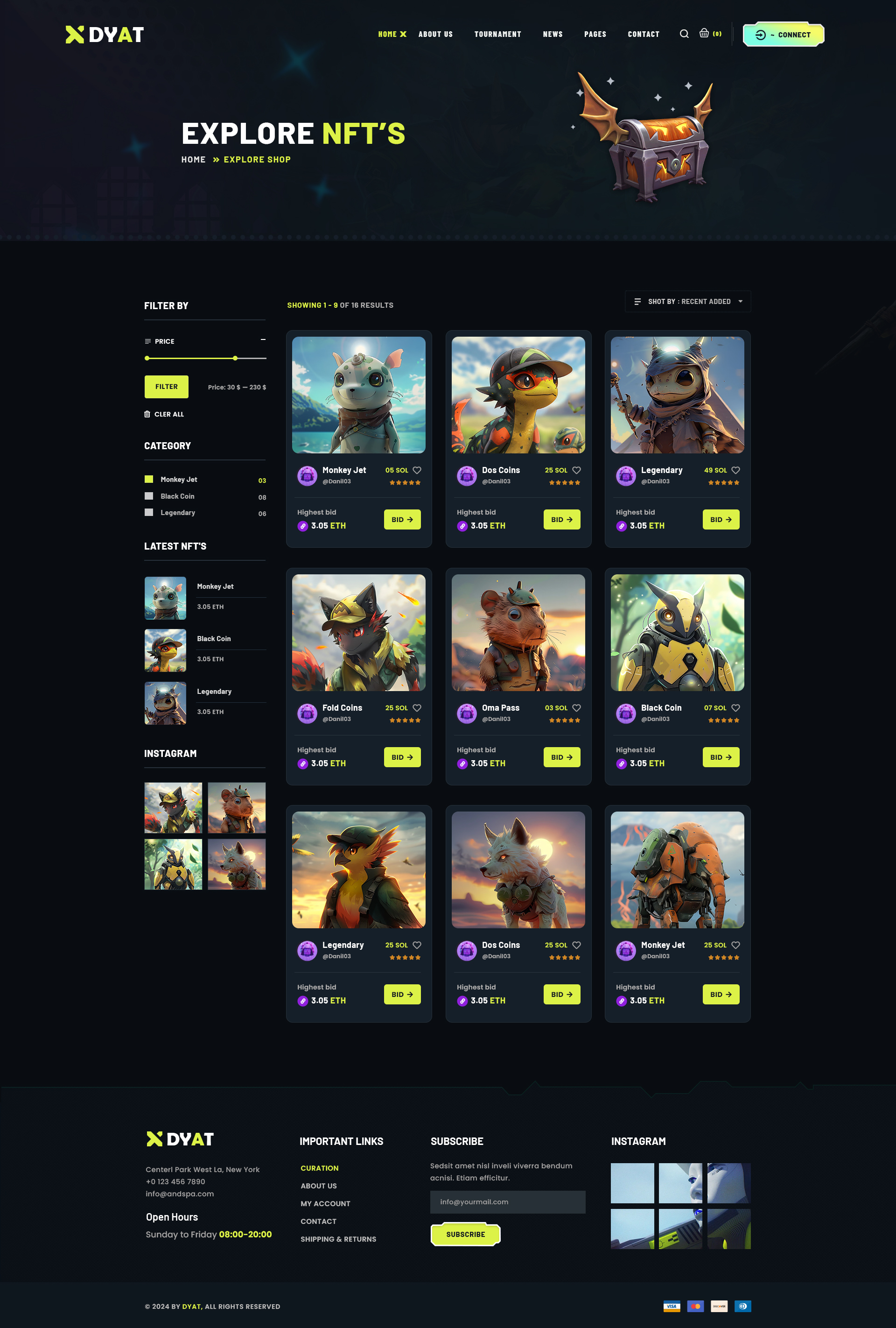 DYAT - eSports and Gaming NFT WordPress Theme Multipurpose by wowtheme7
