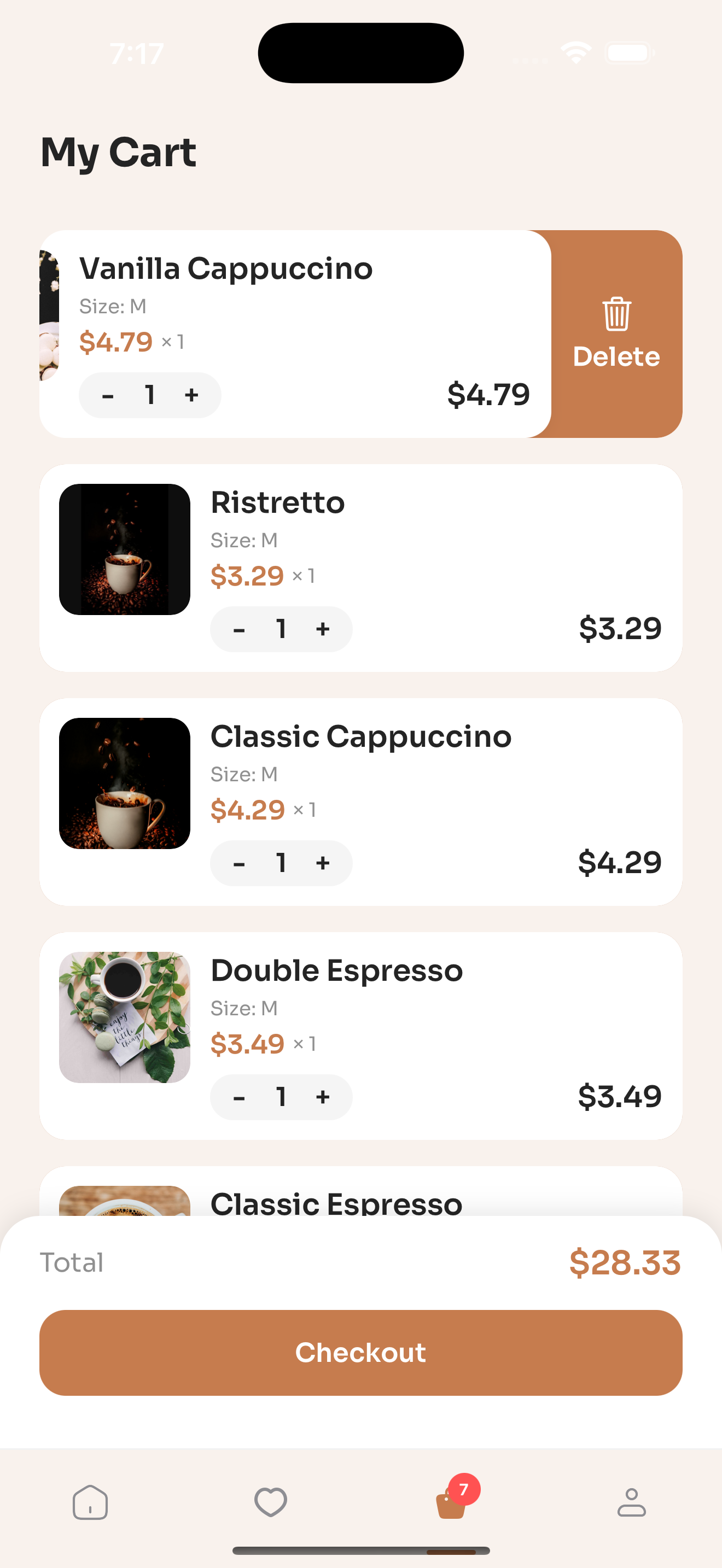 BeanDrop – Android & iOS Coffee Shop App UI Template | React Native, Expo, TypeScript, Mock API ...