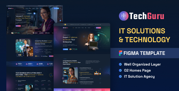 TerchGuru - IT Solutions & Technology Figma Template by Alfa_Themes