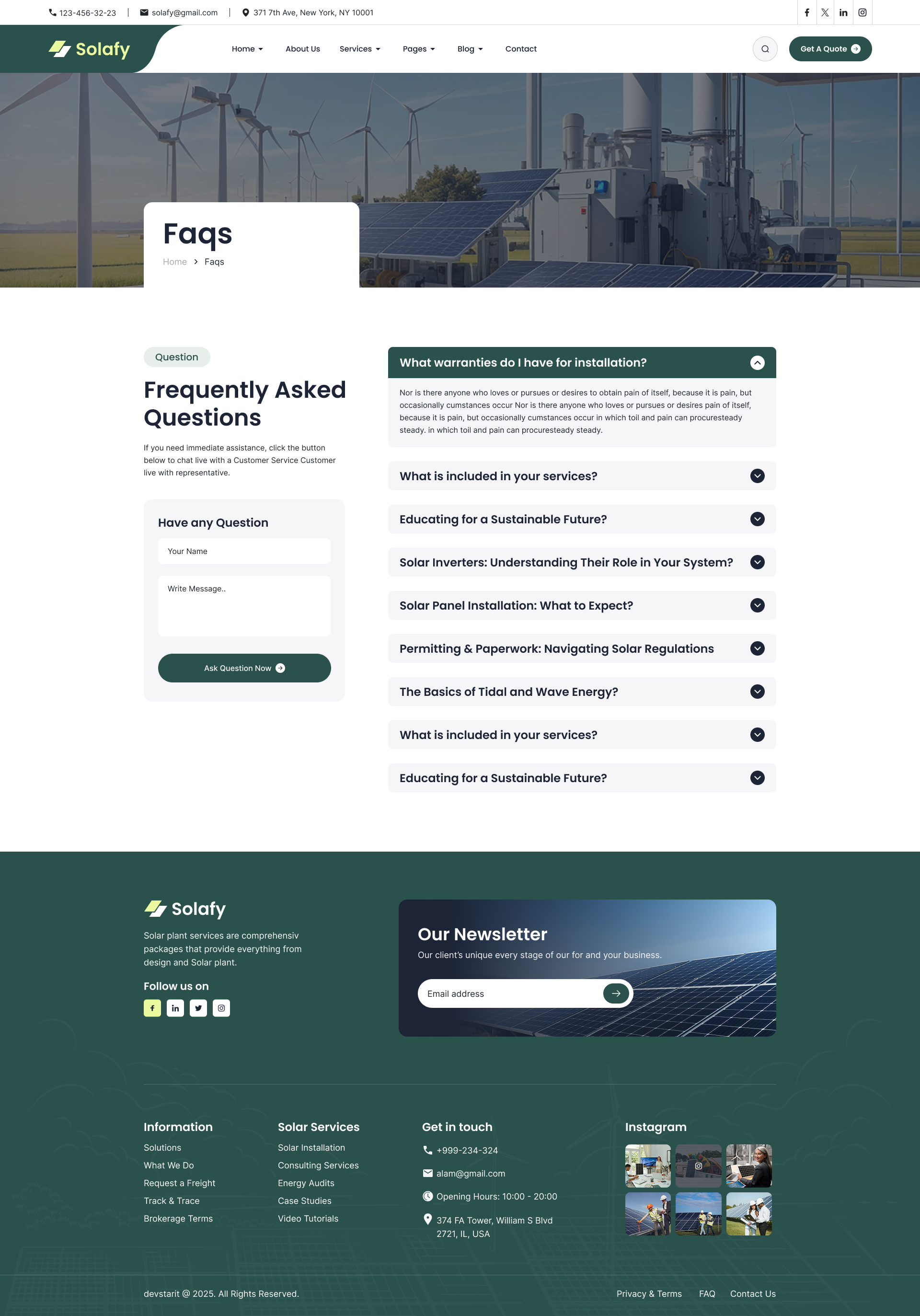Solafy - Ecology & Solar Energy Figma Template by devstarit | ThemeForest