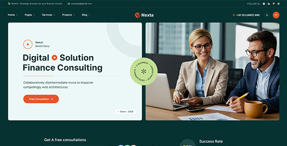 Nexta - Business Consulting Wordpress Theme by Theme-vally | ThemeForest