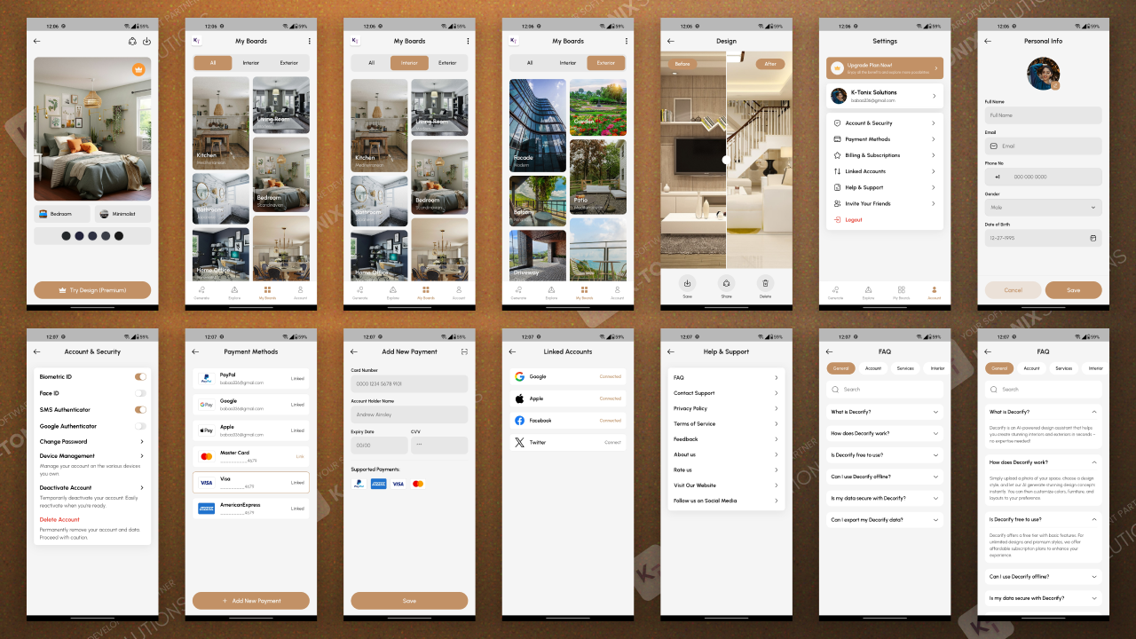 Decorify AI – Interior & Exterior Design Flutter UI Kit | AI Home ...
