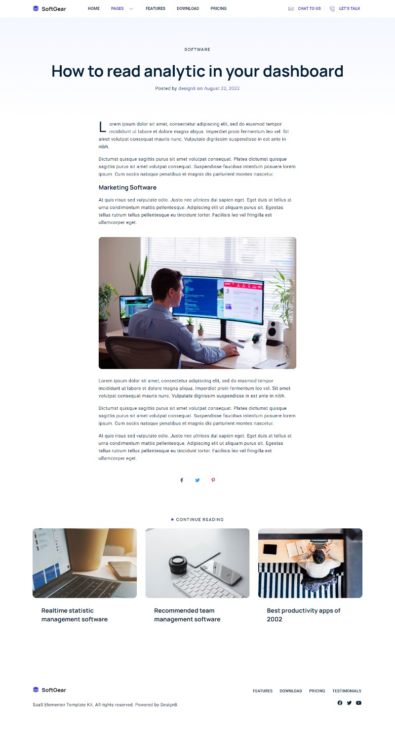 SoftGear - SaaS Elementor Template Kit by Design_8 | ThemeForest