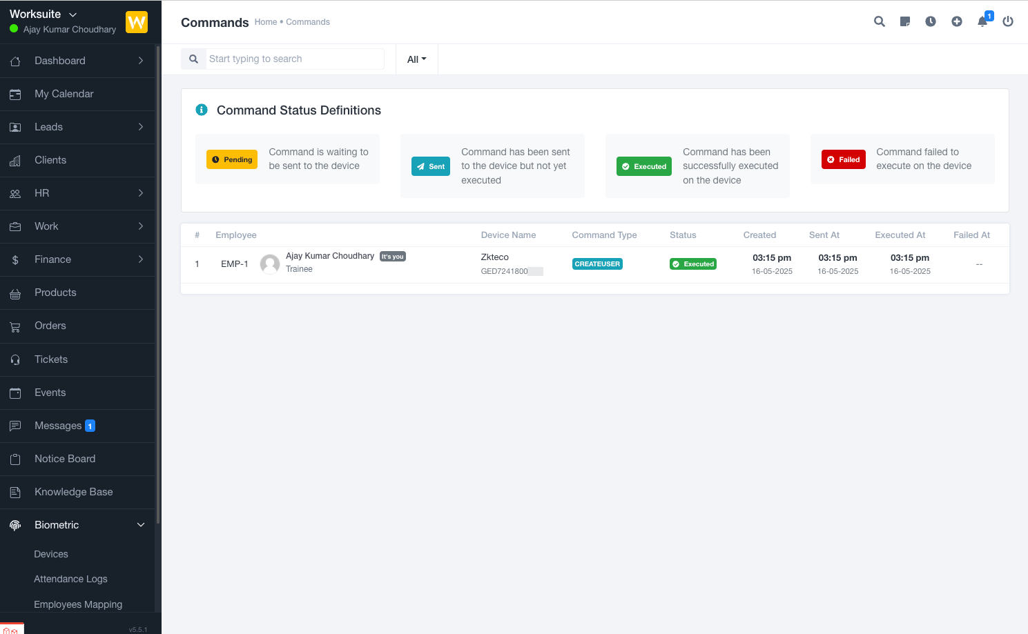 Biometric Module for Worksuite SAAS CRM by ajay138 | CodeCanyon