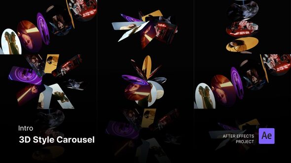 Intro/Opening Video - 3D Style Carousel After Effects Template, After ...