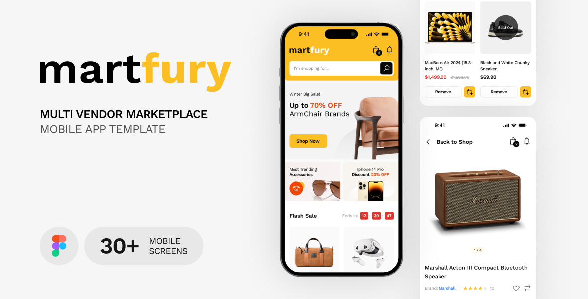 Martfury - Marketplace Mobile App Figma Template by LoganDang | ThemeForest