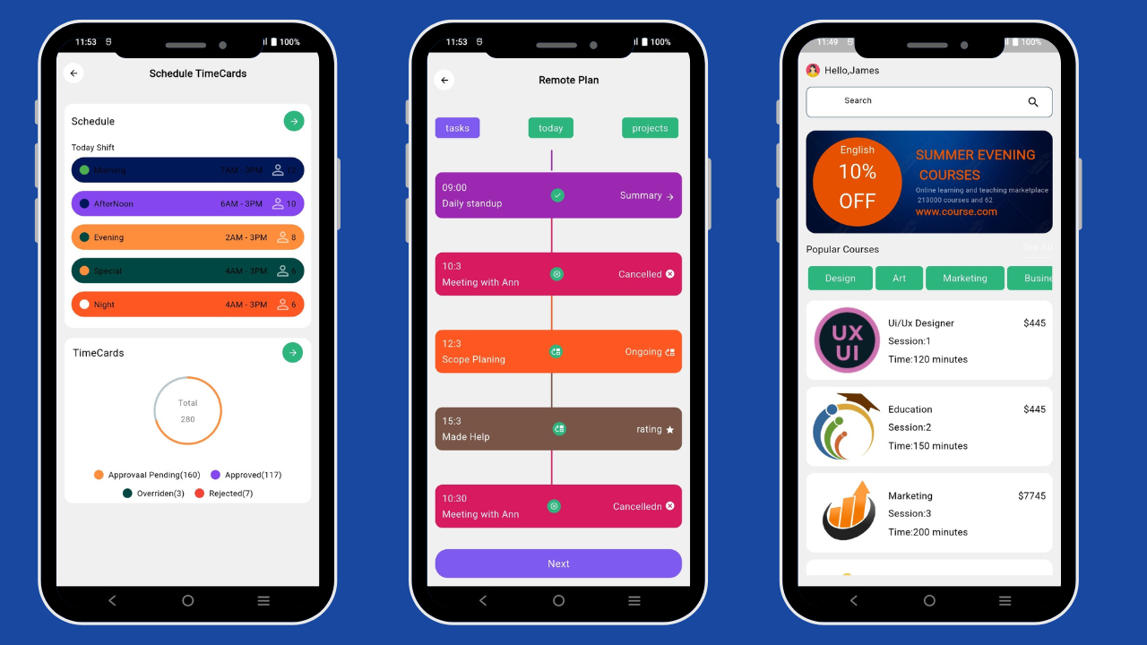 HRM Flutter App Template | Employee Management System UI Kit by CodentraTech