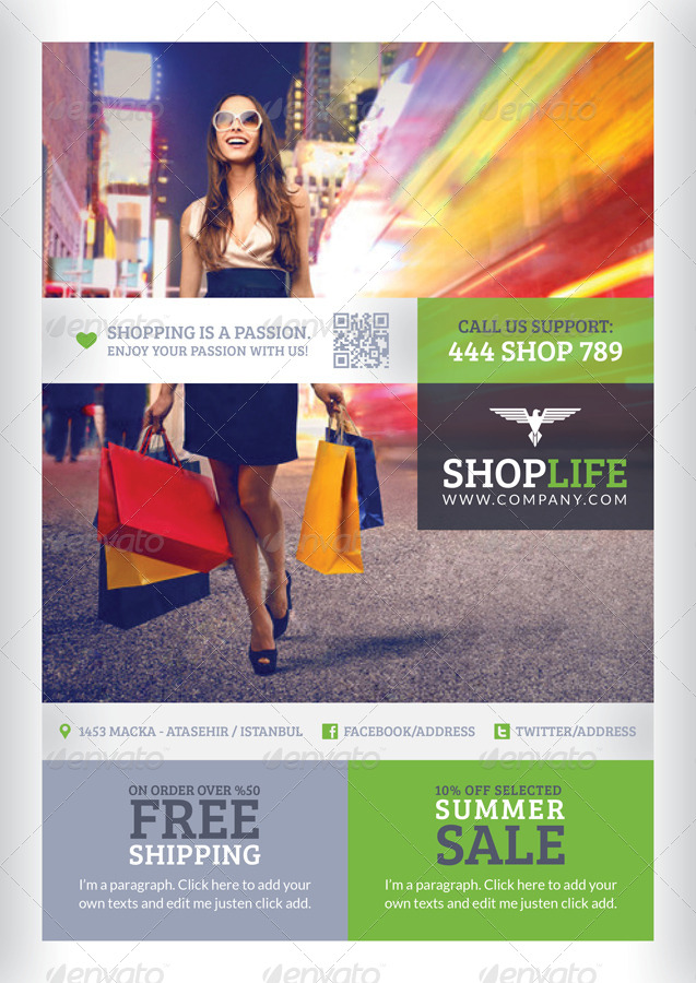 Shop Life Flyer Template, Print Templates | GraphicRiver