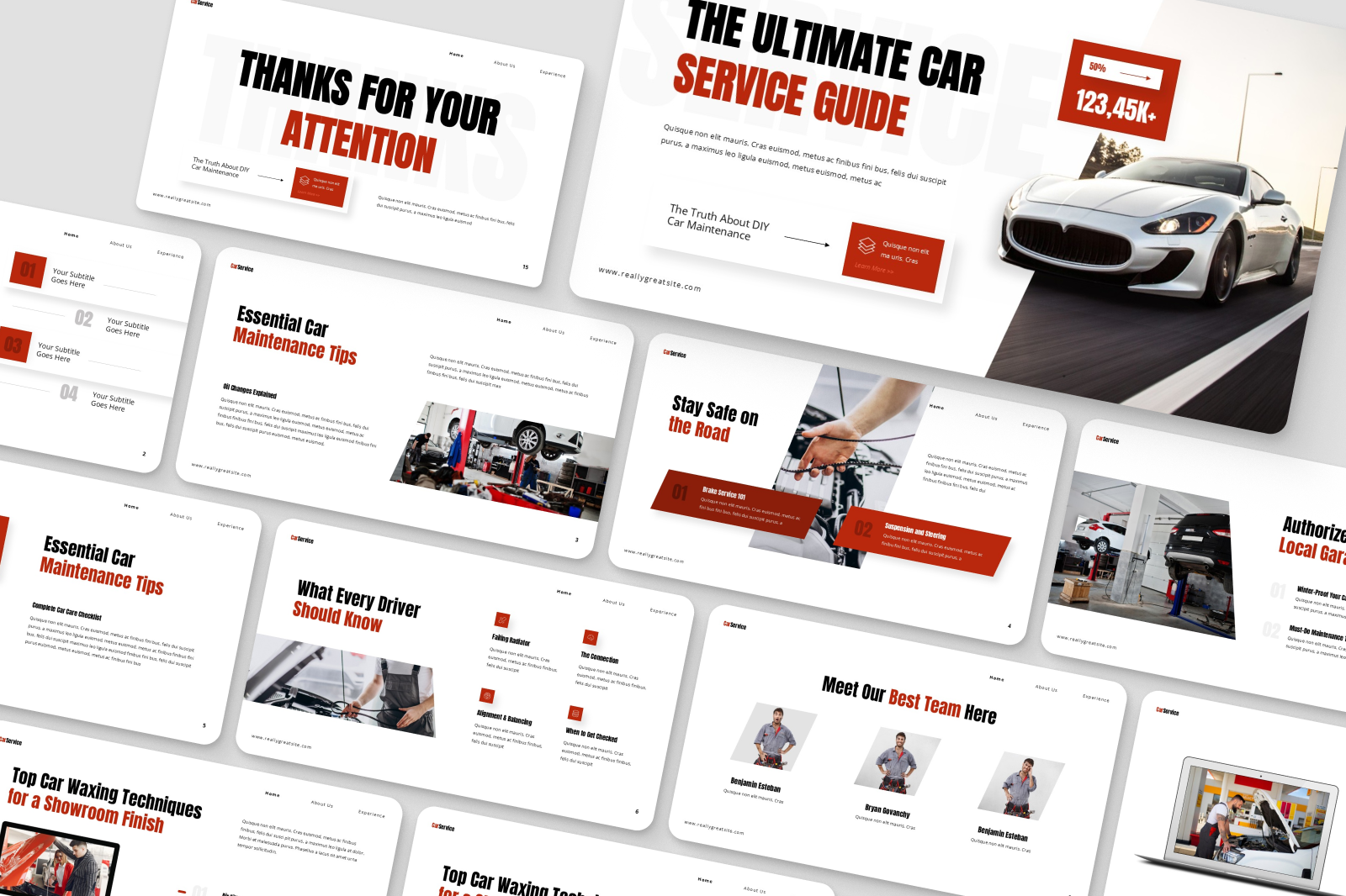 Car Service Presentation, Presentation Templates | GraphicRiver