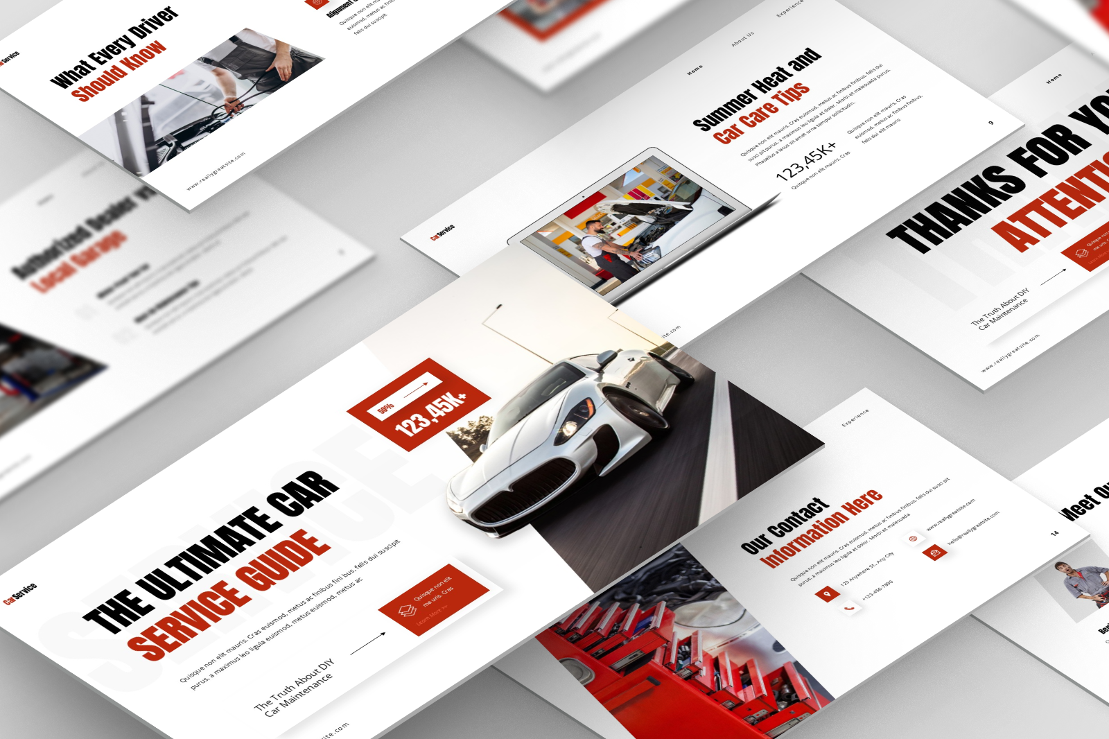 Car Service Presentation, Presentation Templates | GraphicRiver