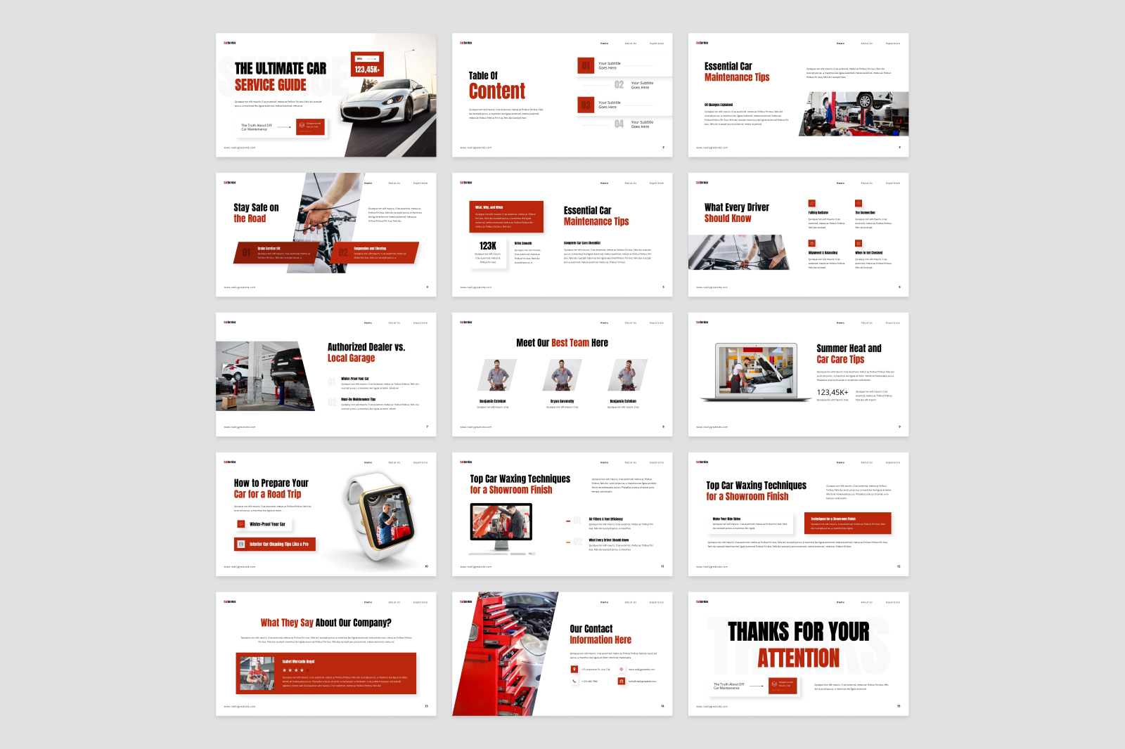 Car Service Presentation, Presentation Templates | GraphicRiver