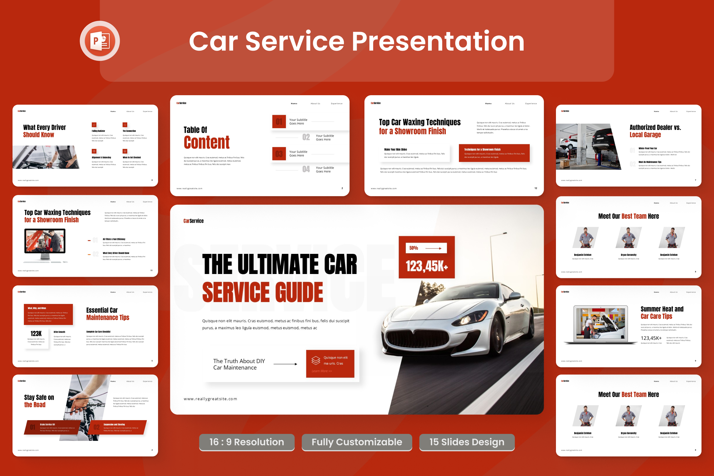 Car Service Presentation, Presentation Templates | GraphicRiver