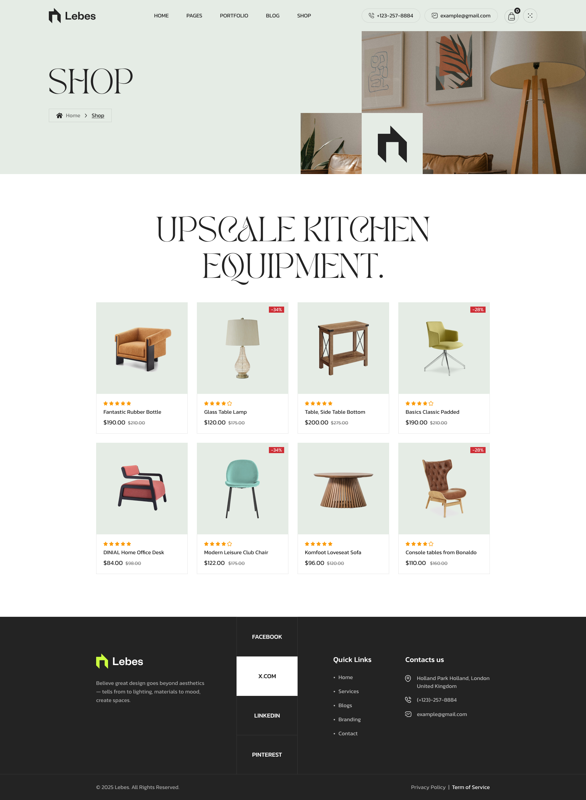 Lebes - Interior Design Figma Template by SoftCrafty | ThemeForest