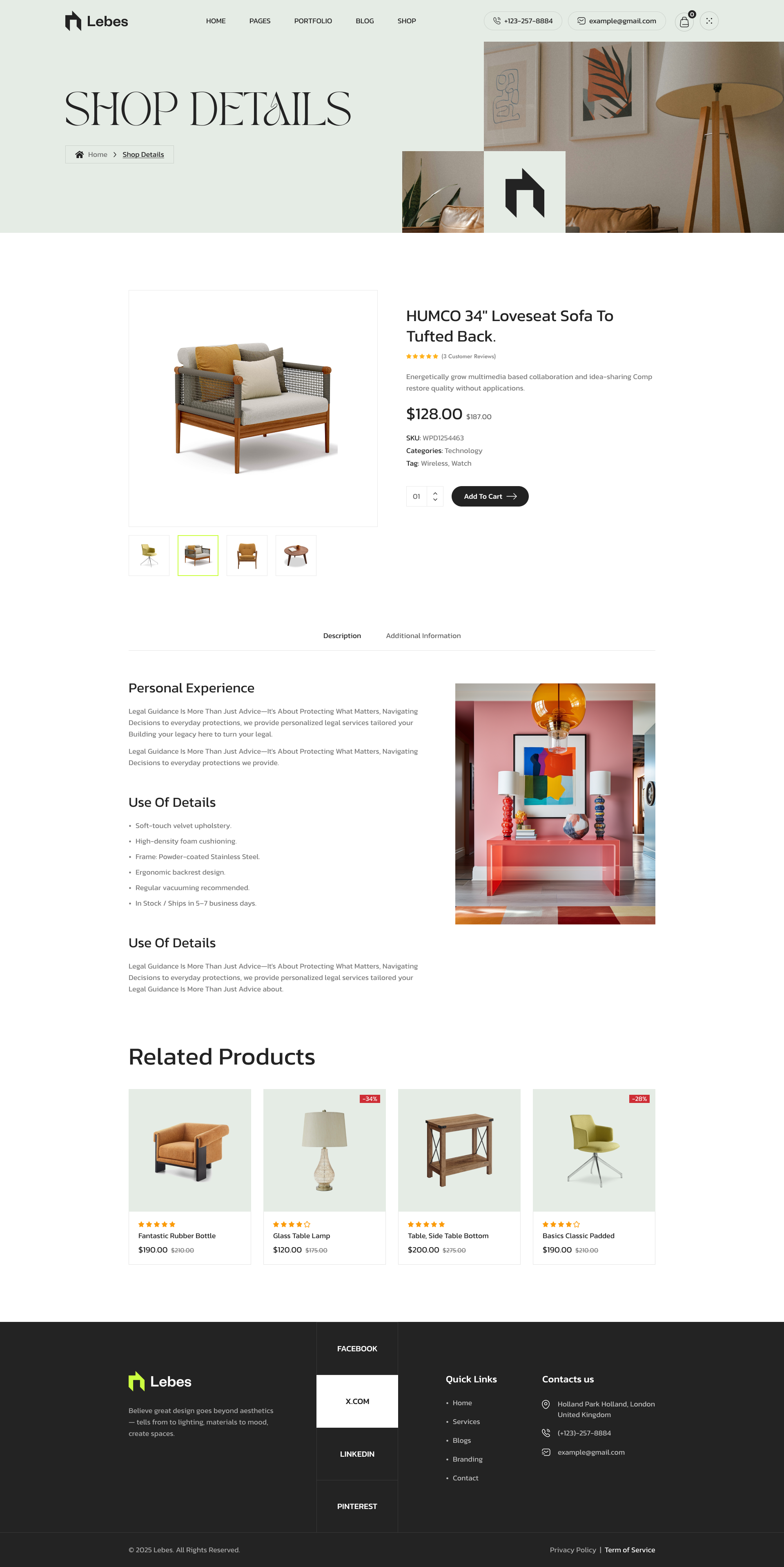 Lebes - Interior Design Figma Template by SoftCrafty | ThemeForest