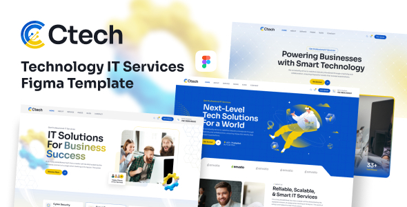 Ctech - Technology IT Services Figma Template by A1-themes | ThemeForest