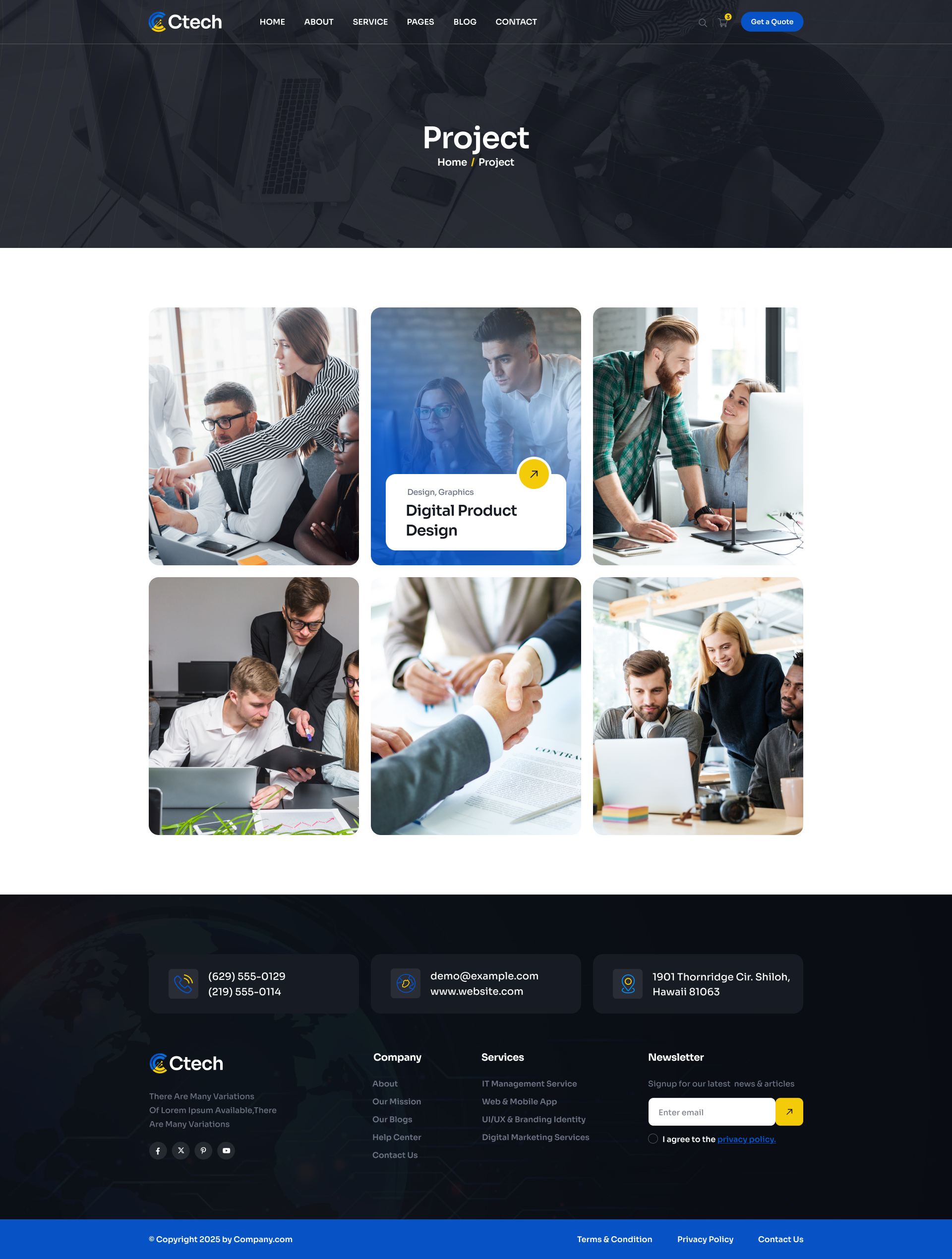 Ctech - Technology IT Services Figma Template by A1-themes | ThemeForest