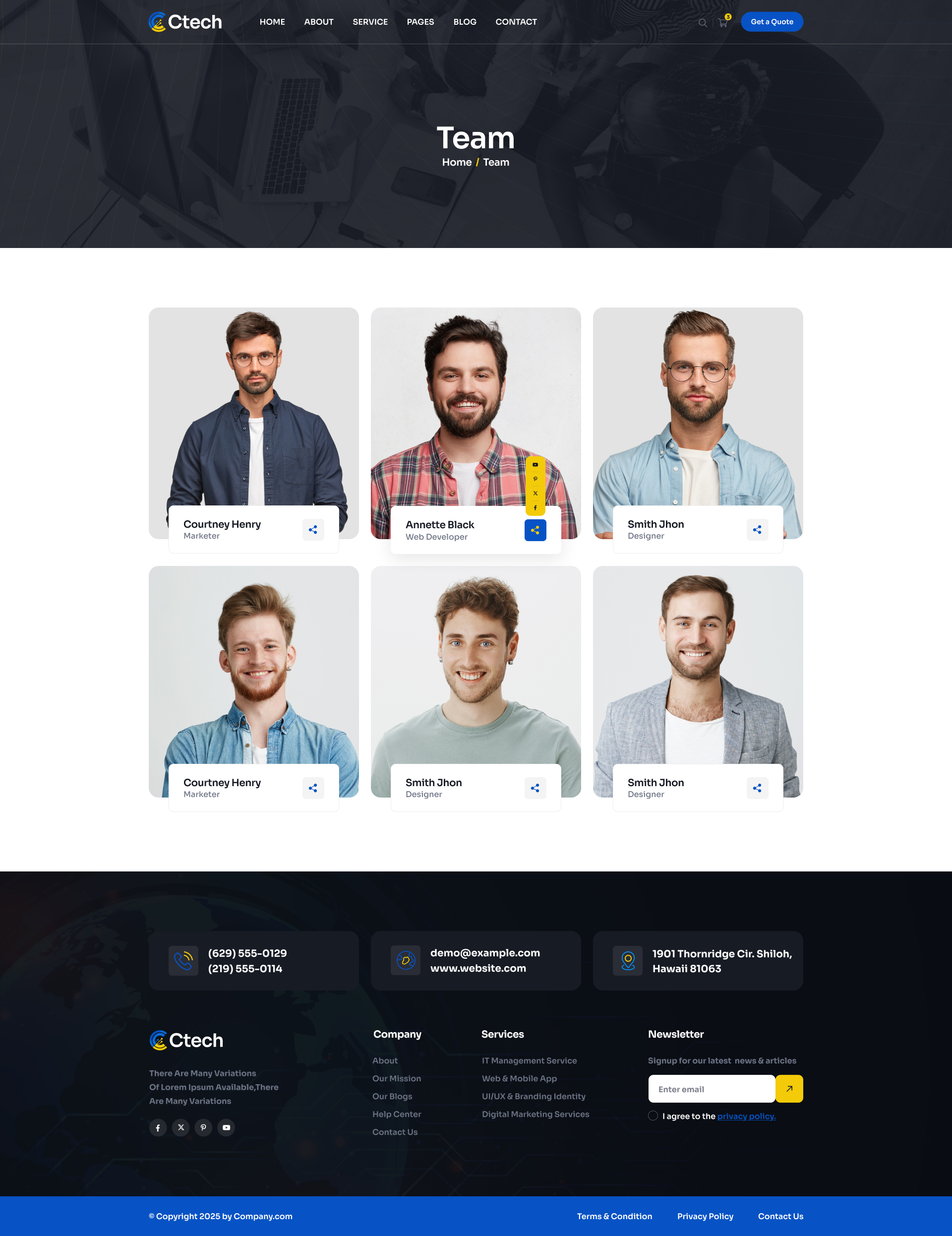 Ctech - Technology IT Services Figma Template by A1-themes | ThemeForest