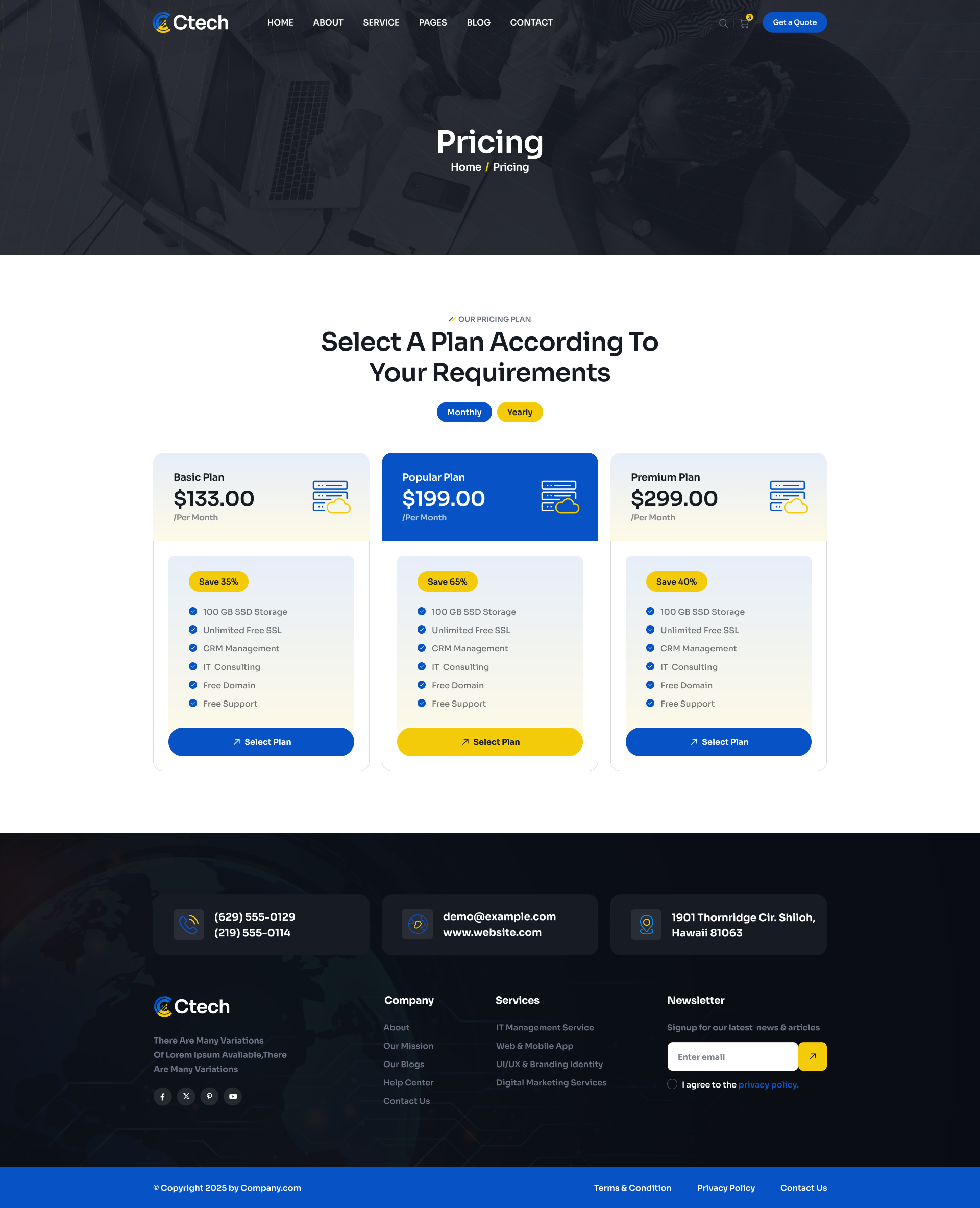 Ctech - Technology IT Services Figma Template by A1-themes | ThemeForest