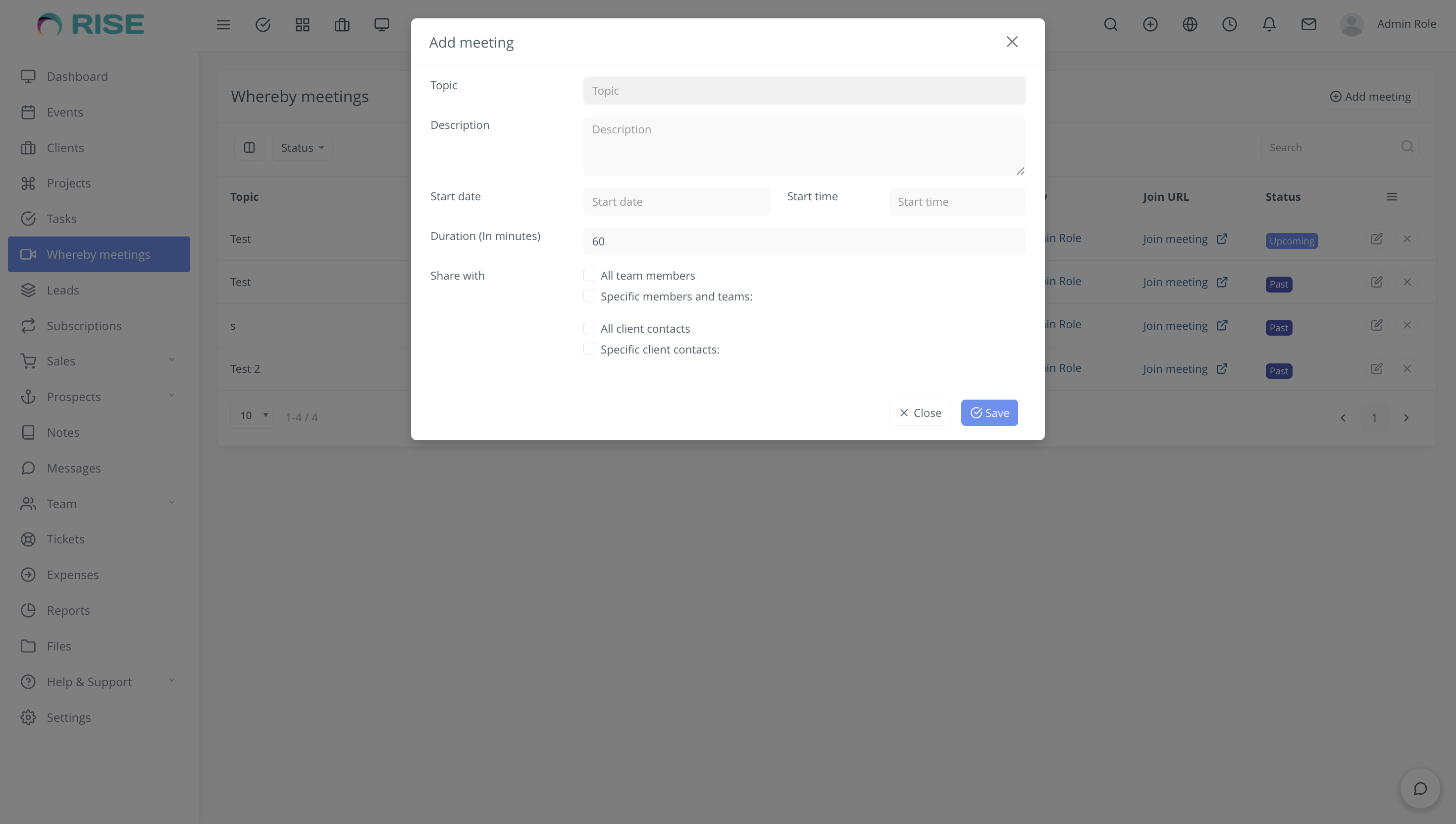 Whereby Meeting Plugin for RISE CRM by Hopperstack | CodeCanyon