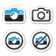 Camera Analogue and Digital Icons Set, Vectors | GraphicRiver