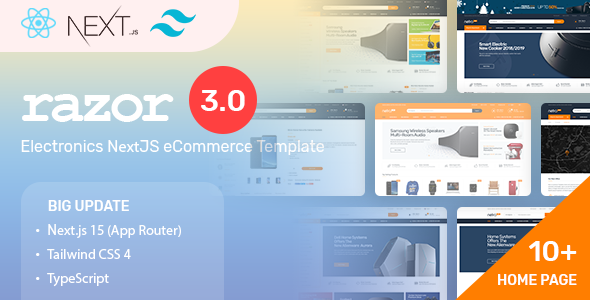 Razor - Electronics Store Nextjs Template by wikitemplate | ThemeForest
