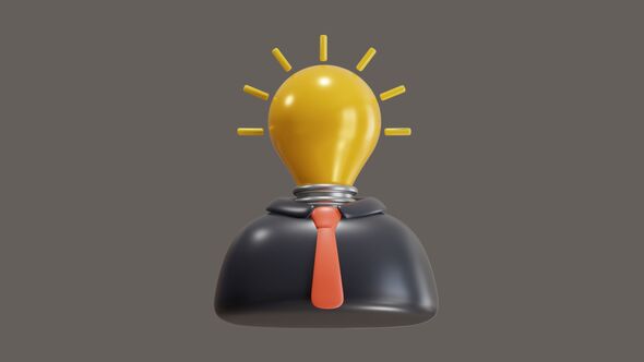 3D Animation of Eureka Moment Generates Ideas, Motion Graphics | VideoHive