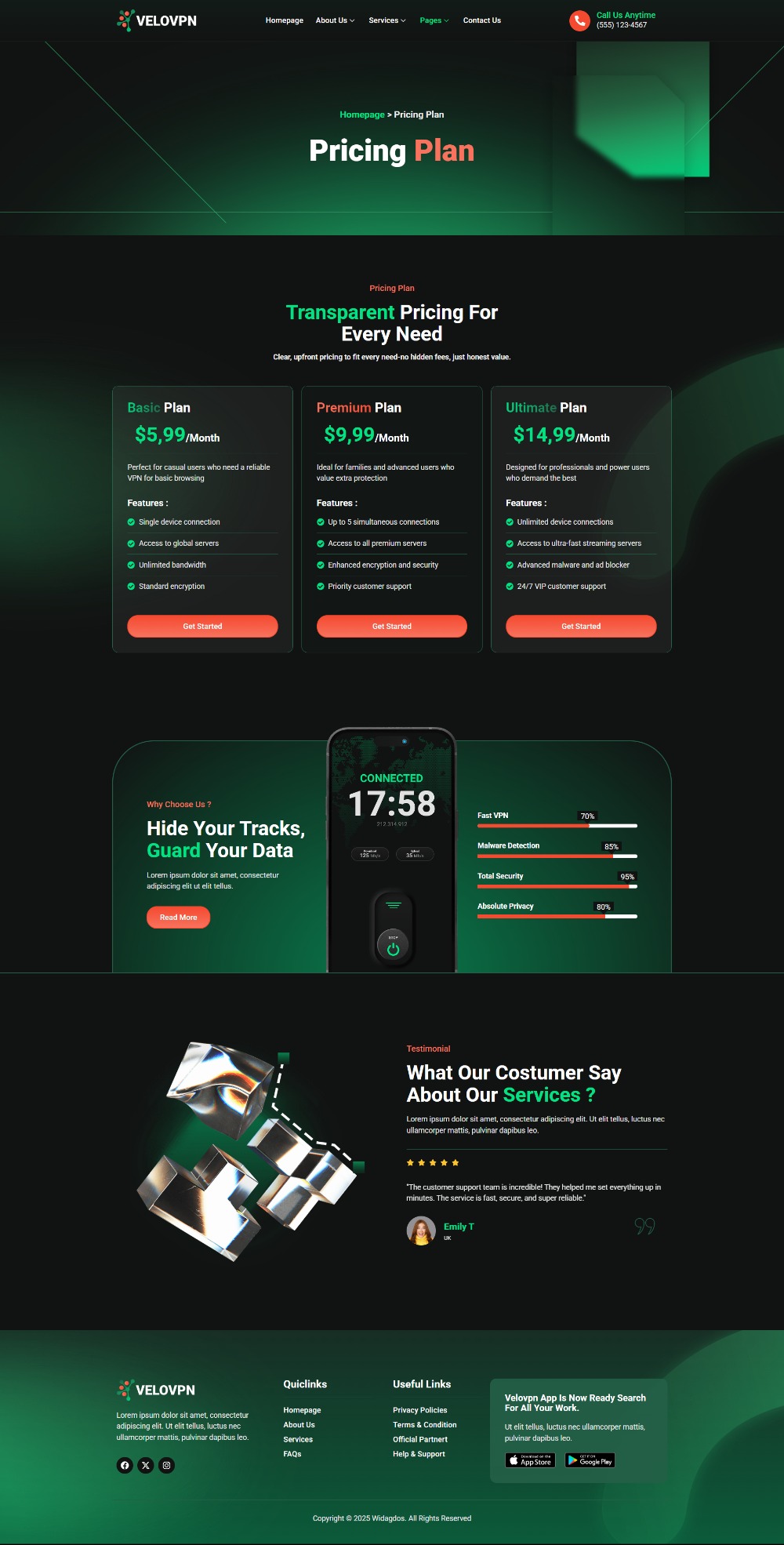 Velovpn – Proxy & VPN Services Elementor Template Kit by Widagdos | ThemeForest