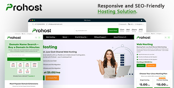 Prohost WHMCS and HTML Template by redcheap | ThemeForest