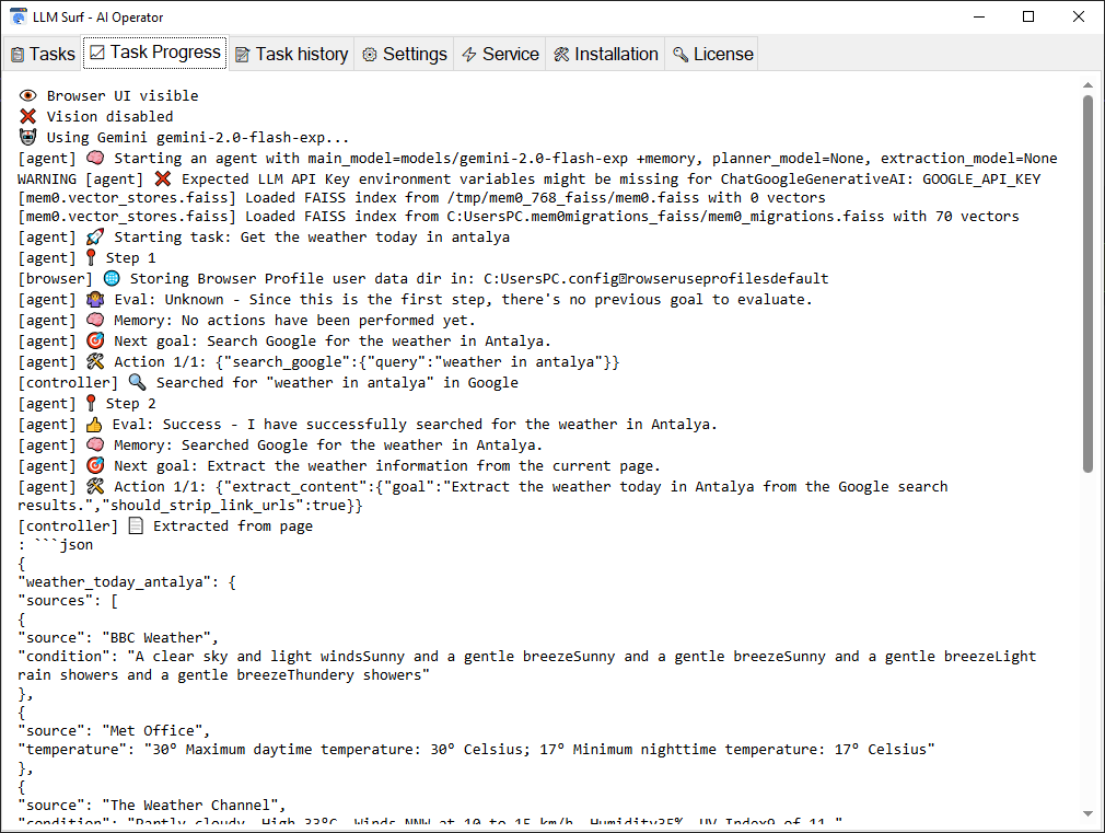 LLM Surf - AI Operator - AI Agent - Browser Automation by profitable
