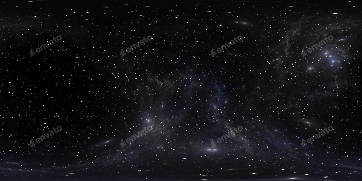360 Degree HDRI Full Sphere Panoramic Space Background With Starfield ...