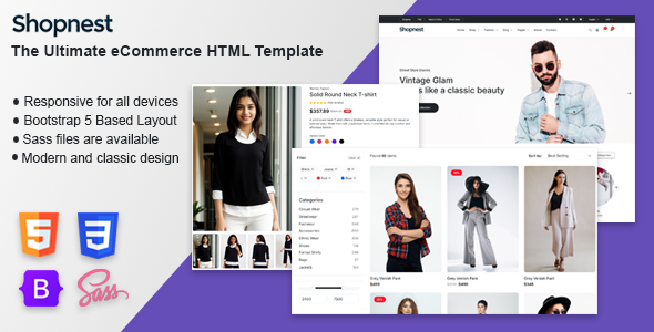 ShopNest – The Ultimate eCommerce HTML Template by codervent | ThemeForest