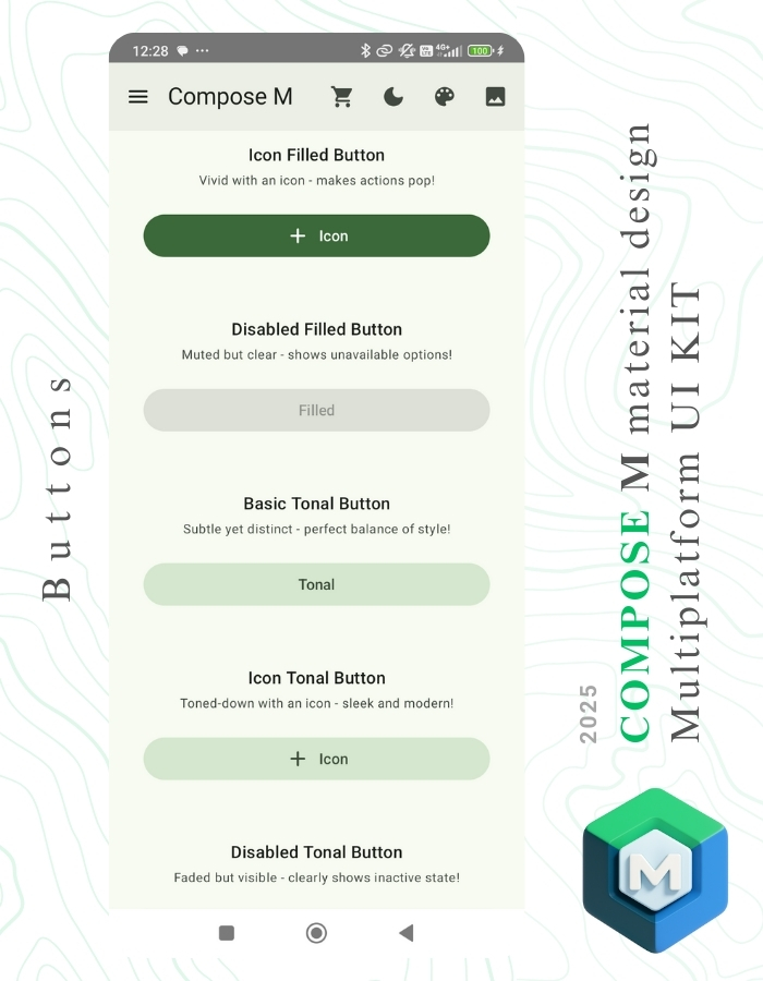 Compose M Kotlin Multiplatform UI Library v3.3 2025 by boltuix | CodeCanyon