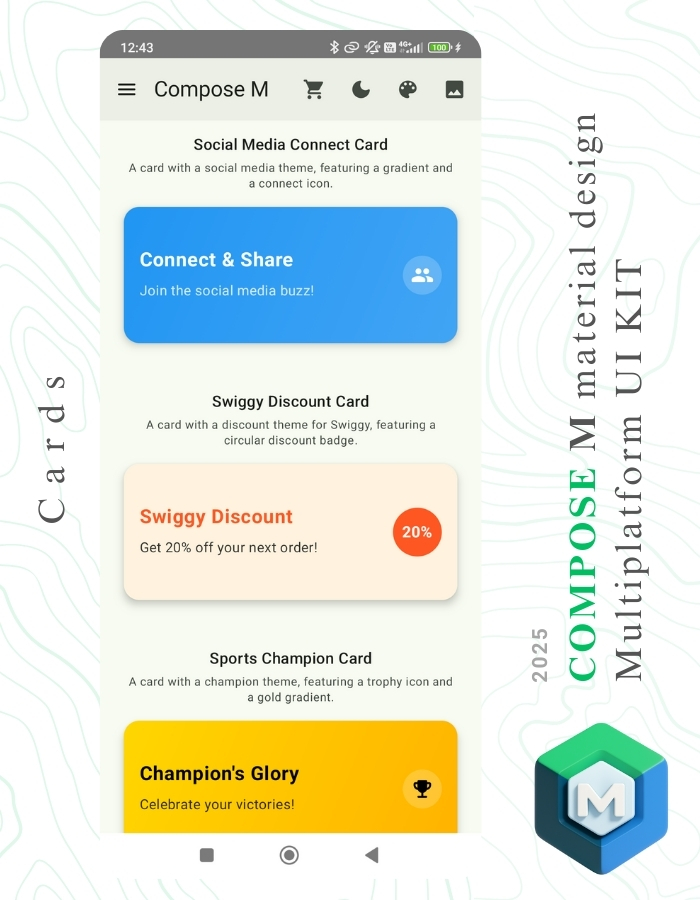 Compose M Kotlin Multiplatform UI Library v3.3 2025 by boltuix | CodeCanyon