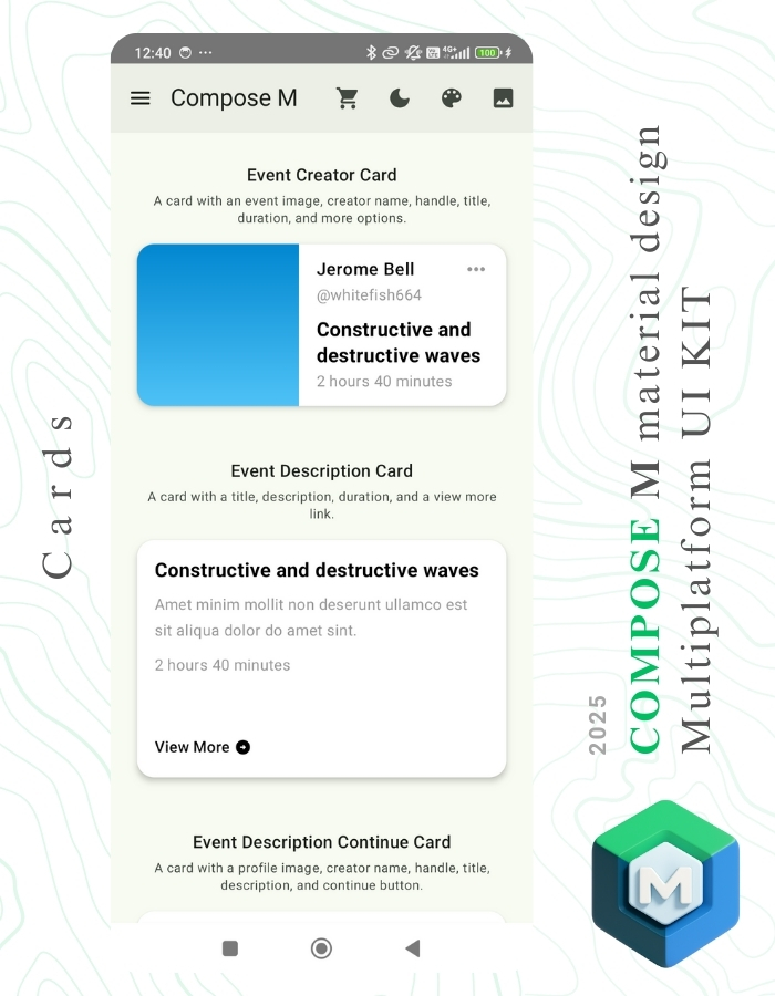 Compose M Kotlin Multiplatform UI Library v3.3 2025 by boltuix | CodeCanyon