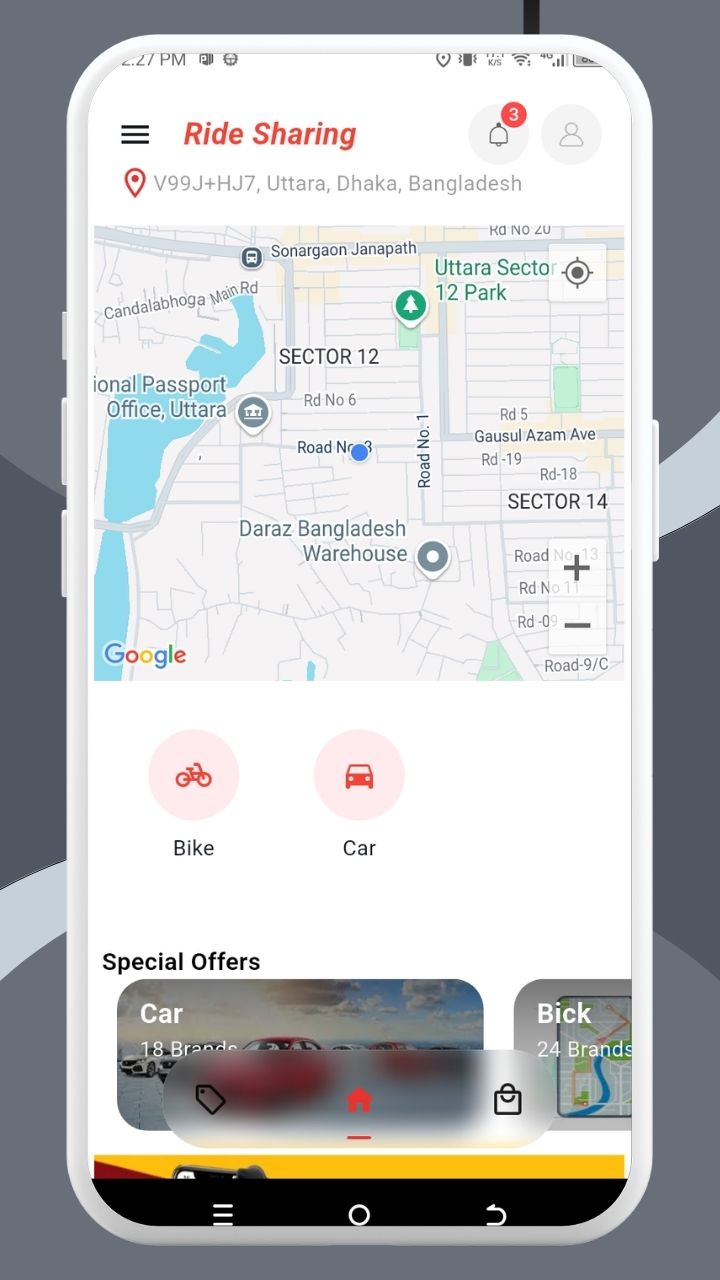 Find Rider – Modern Ride Sharing Flutter App UI Template by C_IT_Solutions_Est