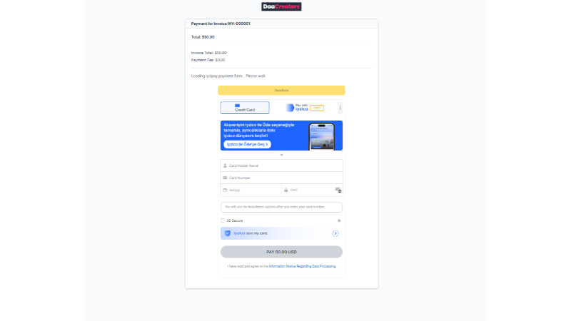Iyzipay Payment Gateway for Perfex CRM by JDevStudio | CodeCanyon